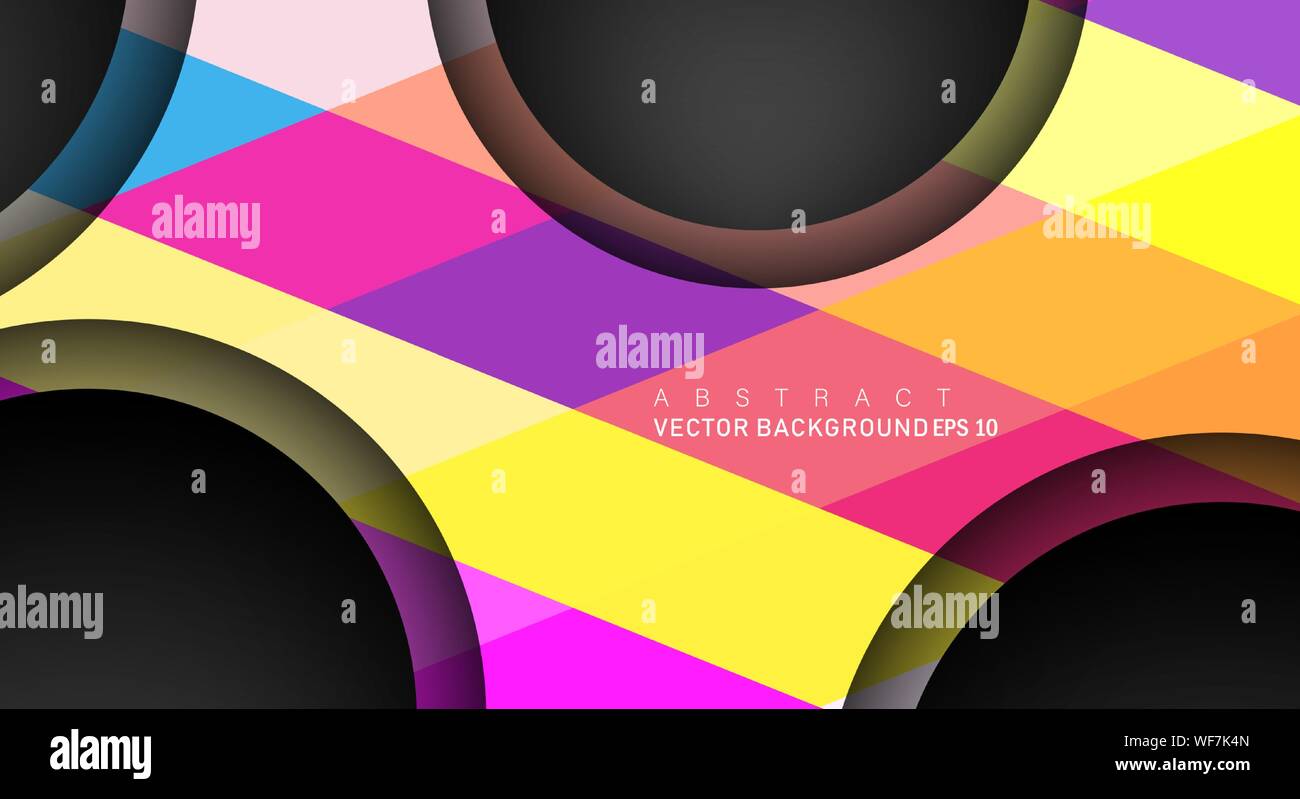 Colorful geometric vector backgrounds that overlap layers on black ...