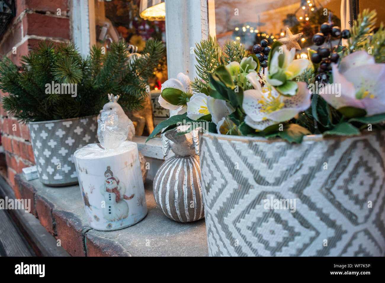Christmas Decoration on a window in Worlitz, Germany Stock Photo - Alamy