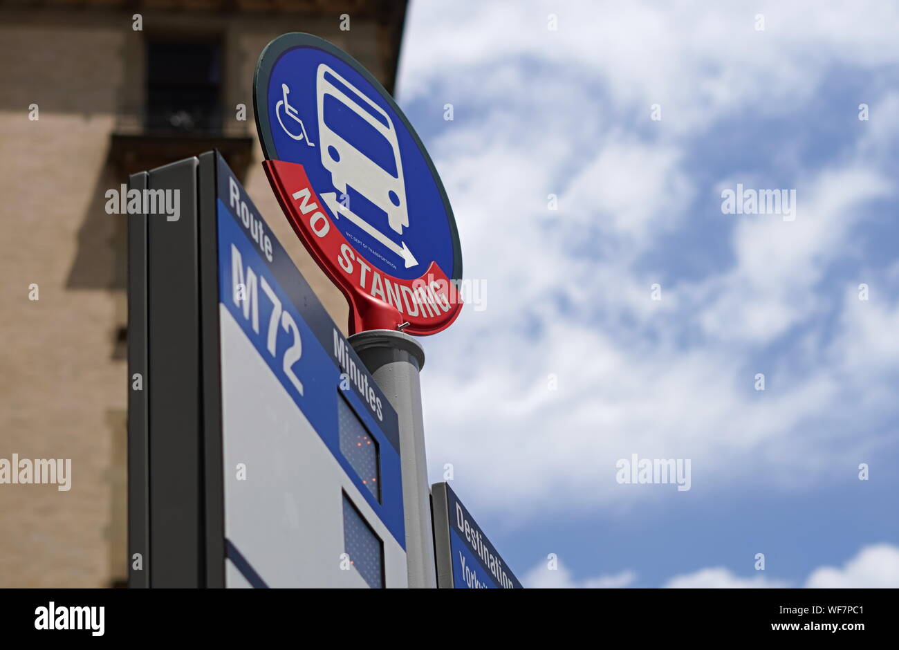 Bus stop sign nyc hi-res stock photography and images - Alamy