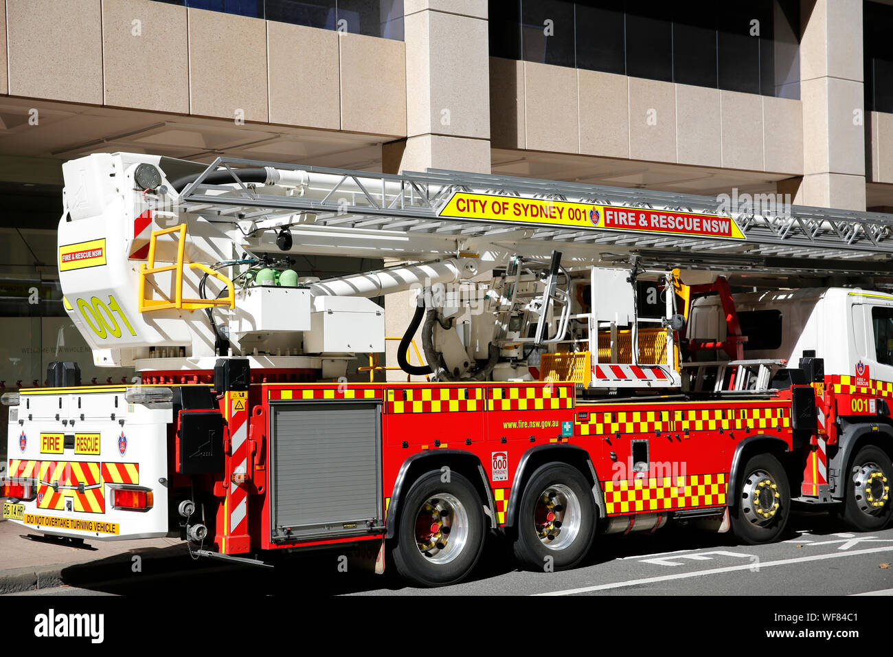 City of Sydney fire and rescue fire engine parked in Sydney city centre ...