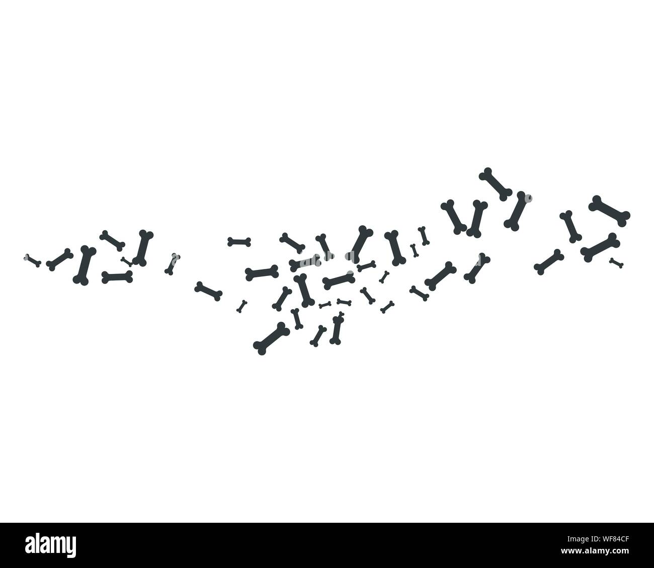 Bone vector icon, pet dog, forensics icon - Vector illustration Stock ...