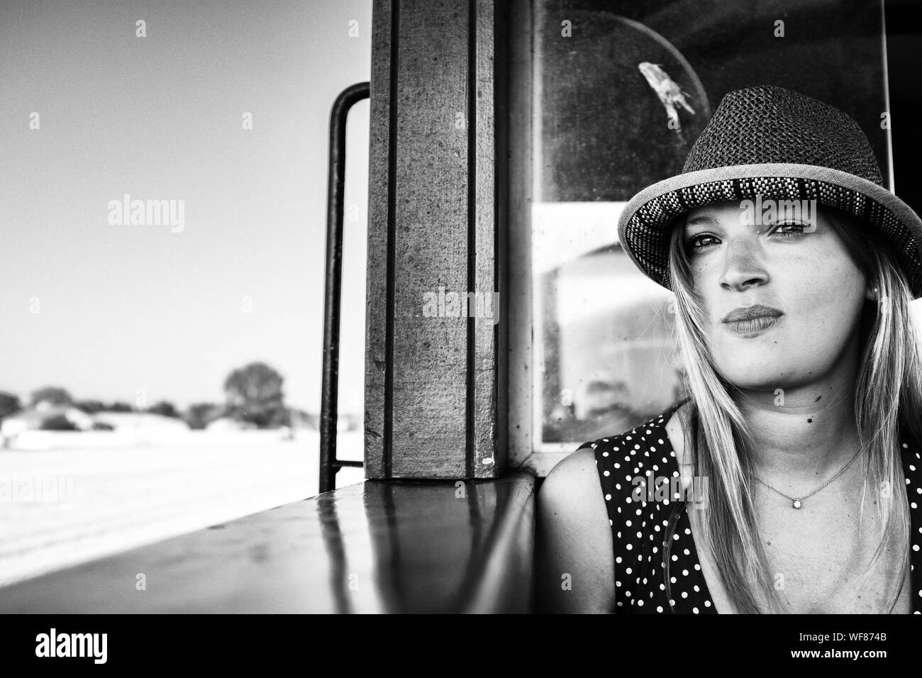 Portrait on train hi-res stock photography and images - Alamy