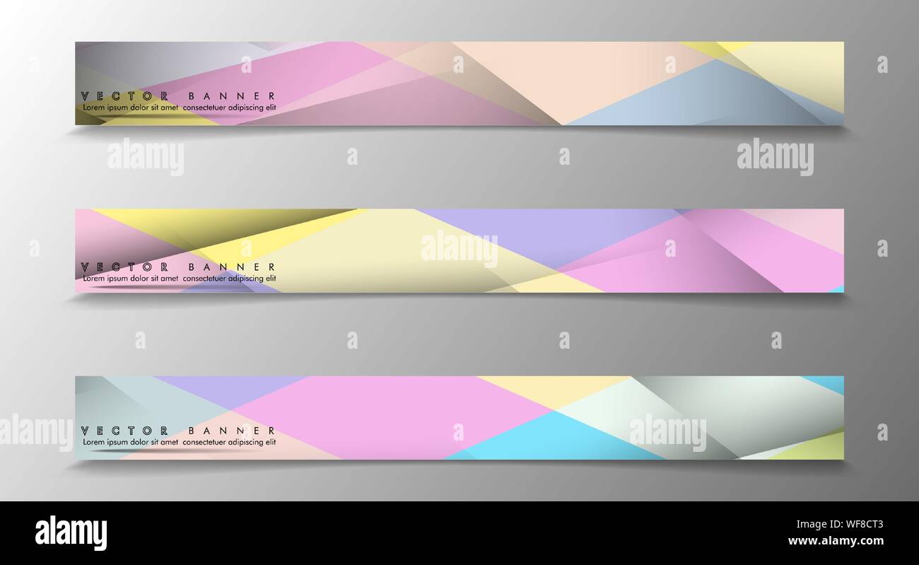 Set of Banners with Multicolor Backgrounds. Geometric Abstract Modern ...
