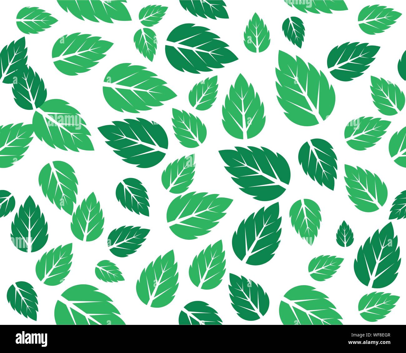 Mint fresh leaves Vector background pattern Stock Vector Image & Art ...