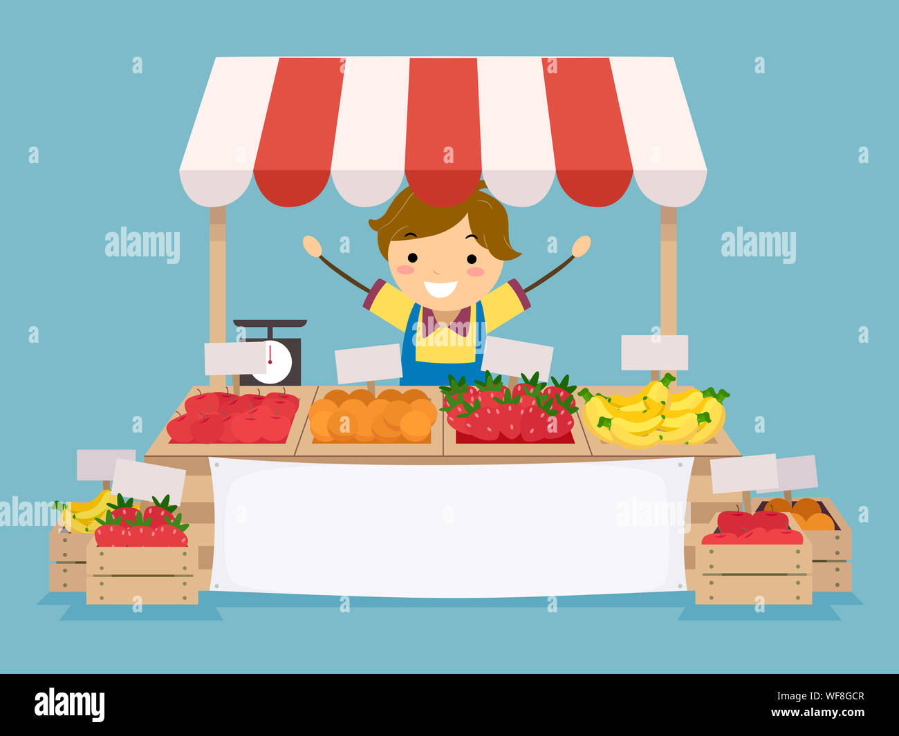 Fruit Market Cartoon