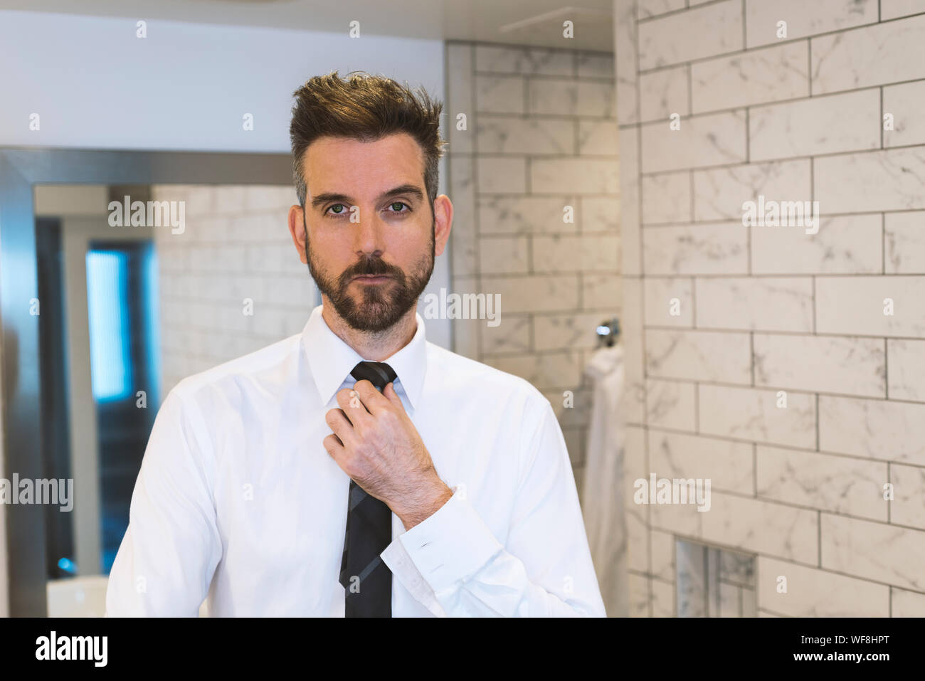 Person in restroom hi-res stock photography and images - Alamy