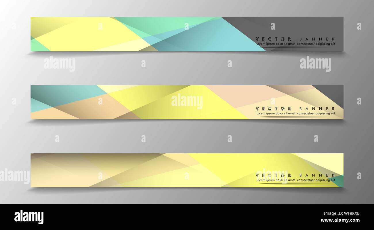 Set of Banners with Multicolor Backgrounds. Geometric Abstract Modern ...