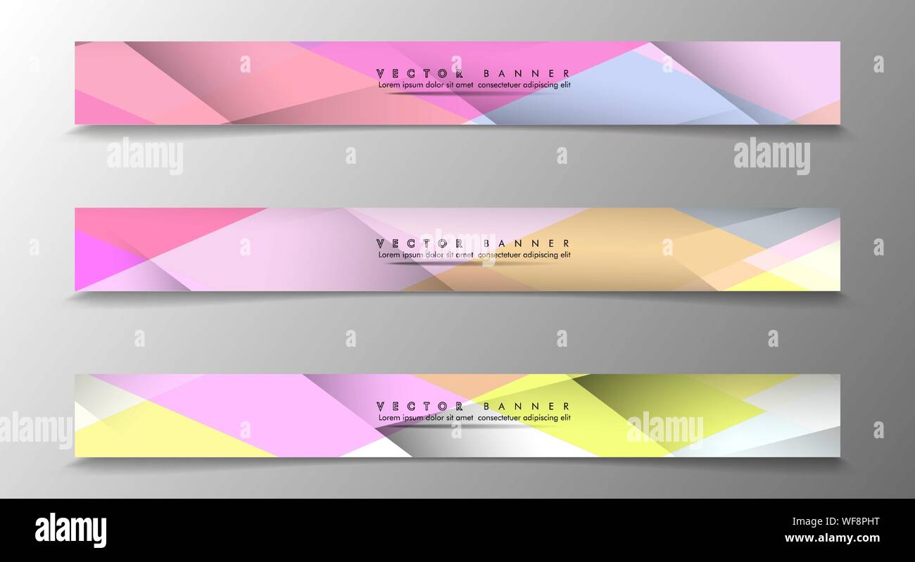 Set of Banners with Multicolor Backgrounds. Geometric Abstract Modern ...