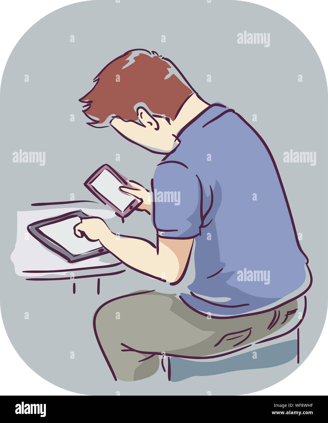 Technology addiction art hi-res stock photography and images - Alamy