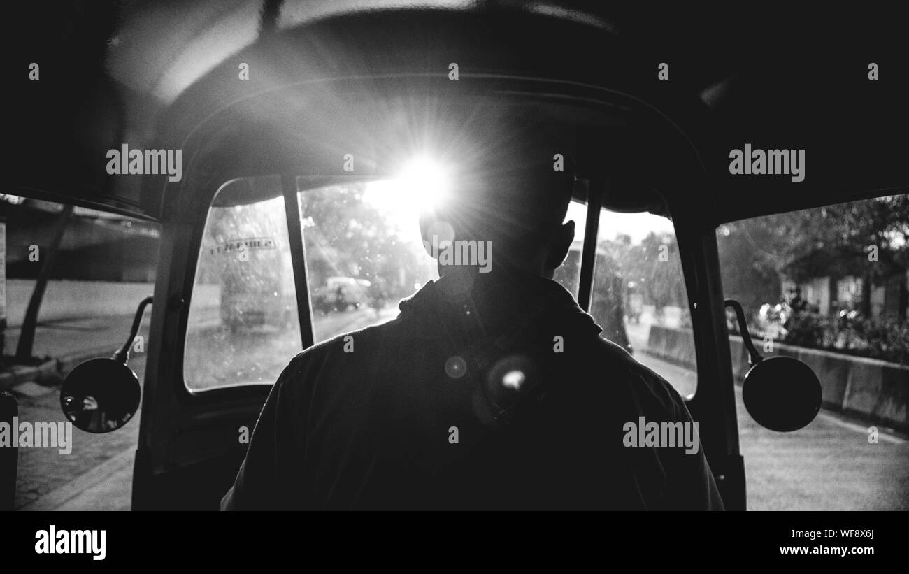 Person driving car Black and White Stock Photos & Images - Alamy