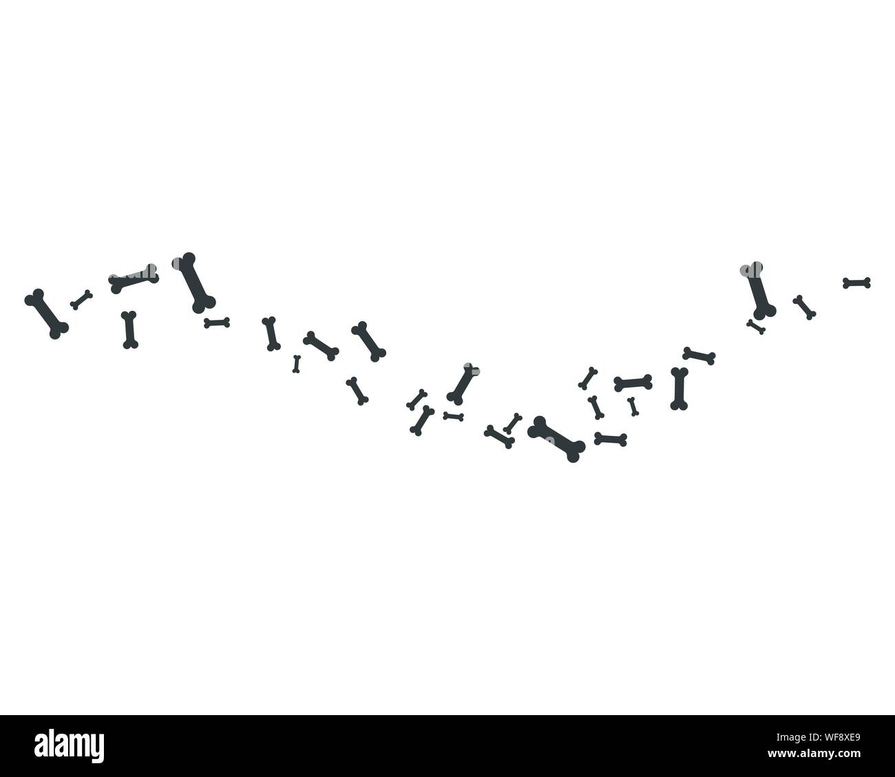 Bone vector icon, pet dog, forensics icon - Vector illustration Stock ...