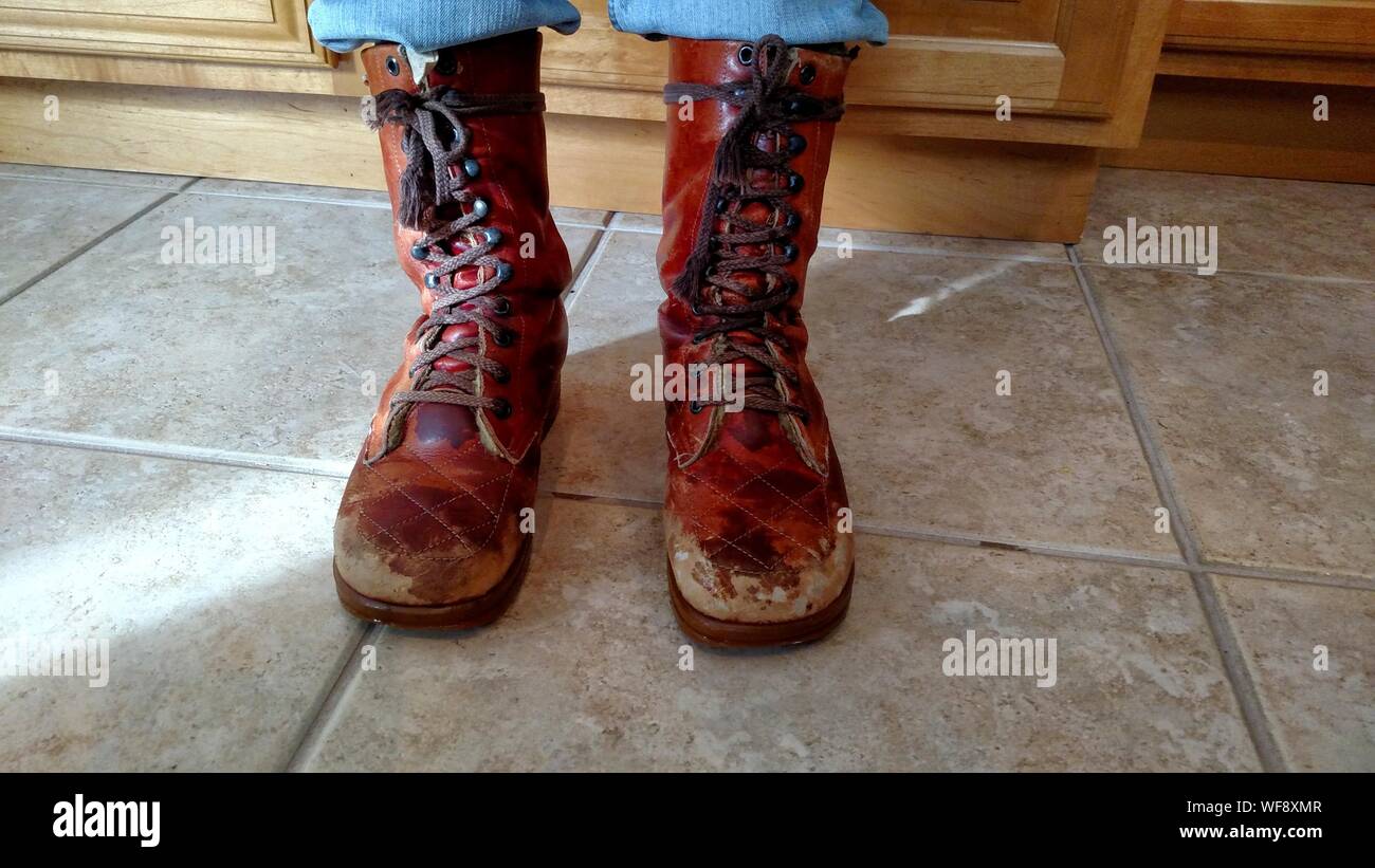 Old boots hi-res stock photography and images - Alamy