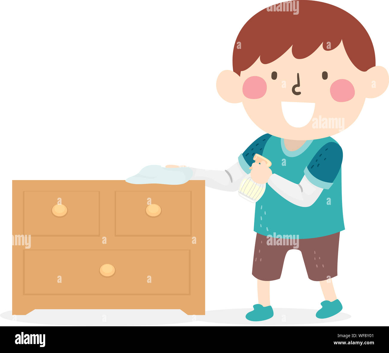 Kids Dusting Clipart