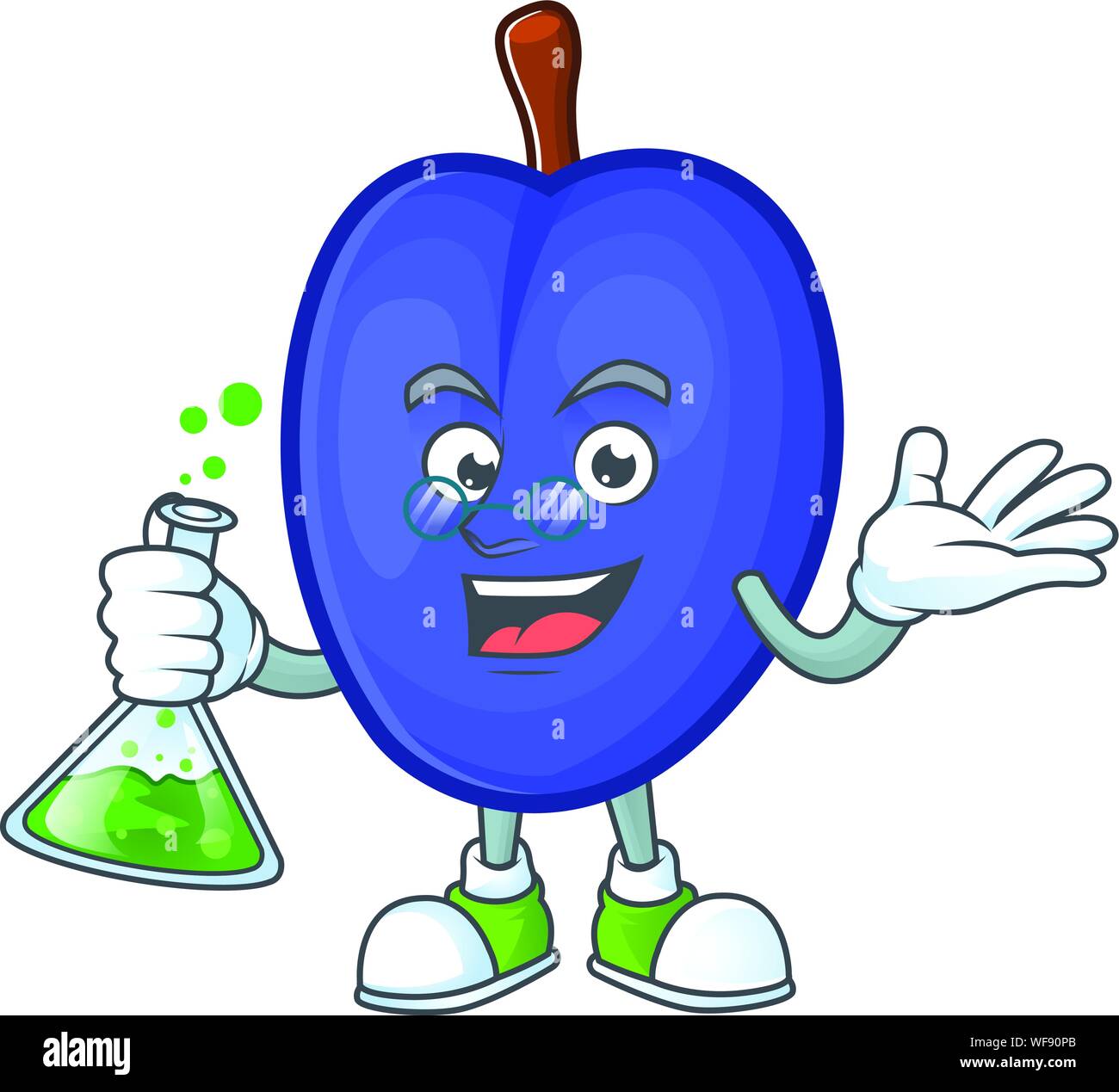 Professor sweet prunes character for agriculture design Stock Vector ...