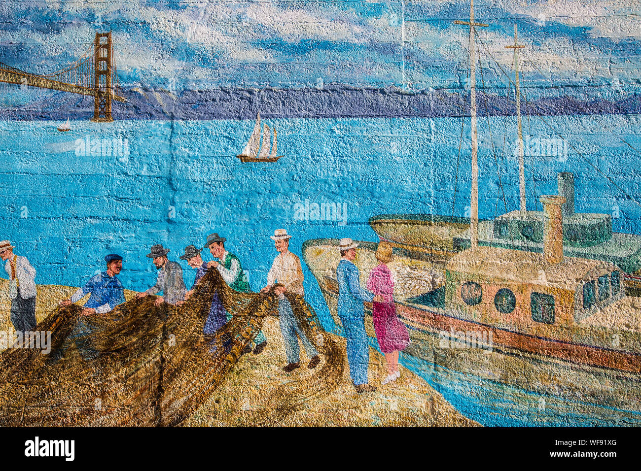 Fishermans mural hi-res stock photography and images - Alamy