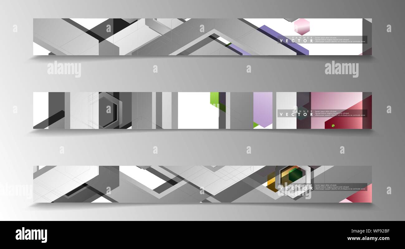 Vector Banner collection for advertisements. abstract background with ...