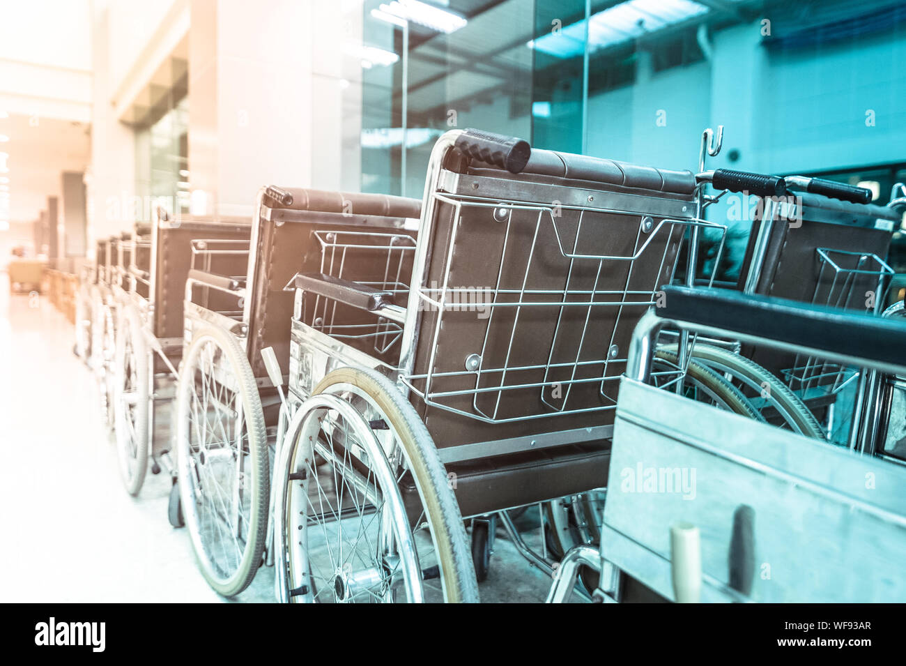 Row wheelchairs hi-res stock photography and images - Alamy