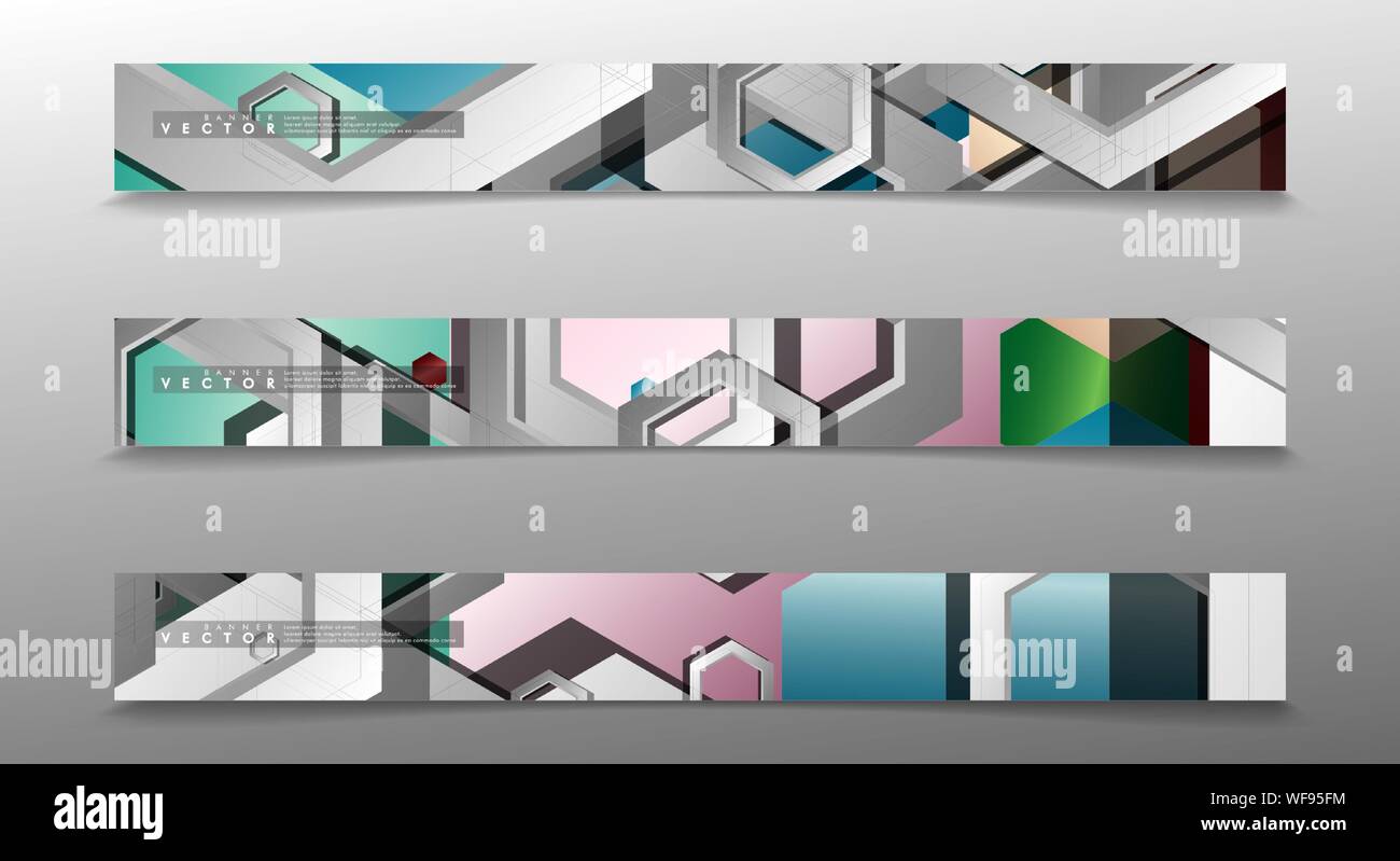 Vector Banner collection for advertisements. abstract background with ...