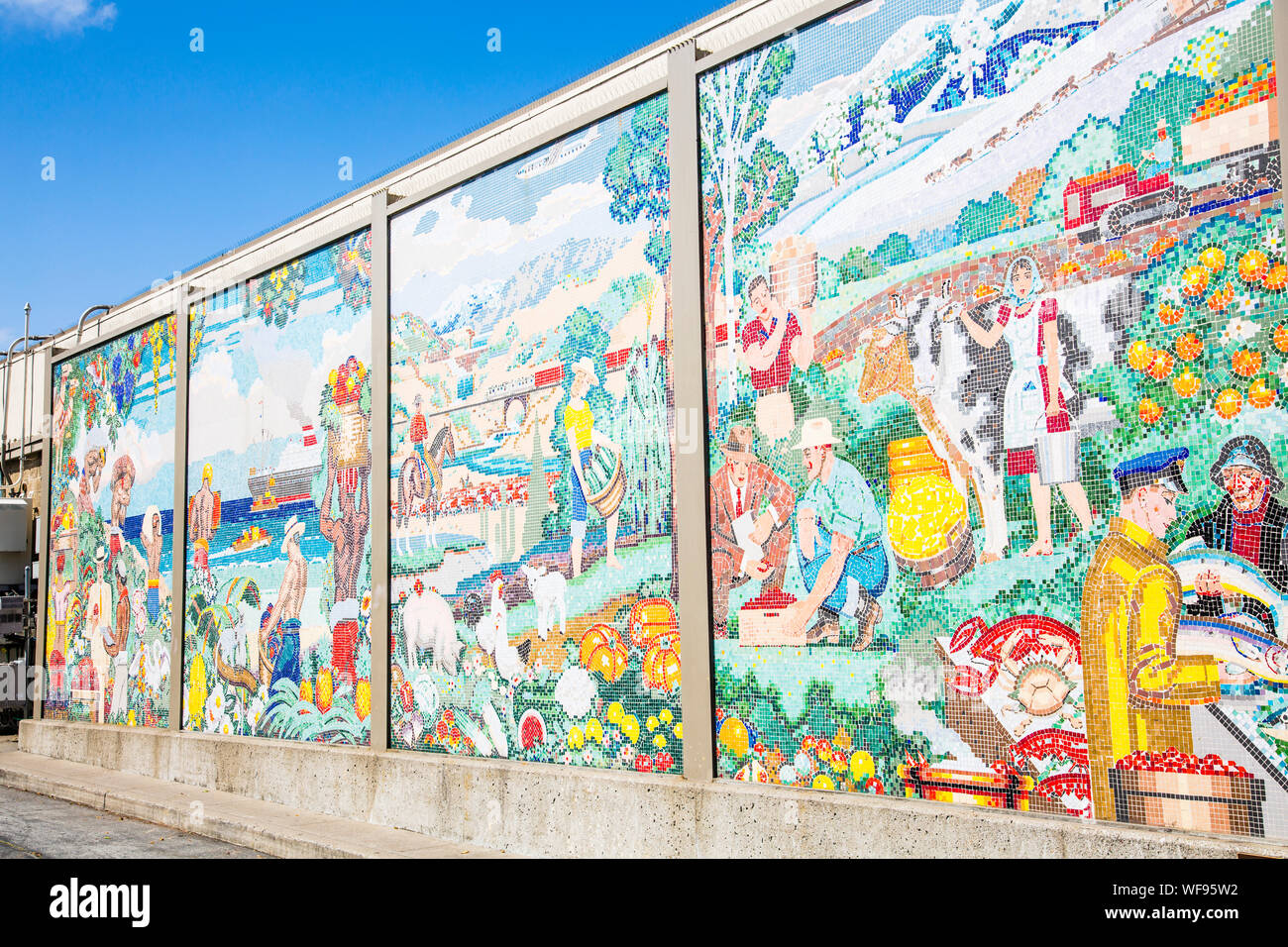 Mural on Marina Safeway Store, San Francisco, California, United States ...