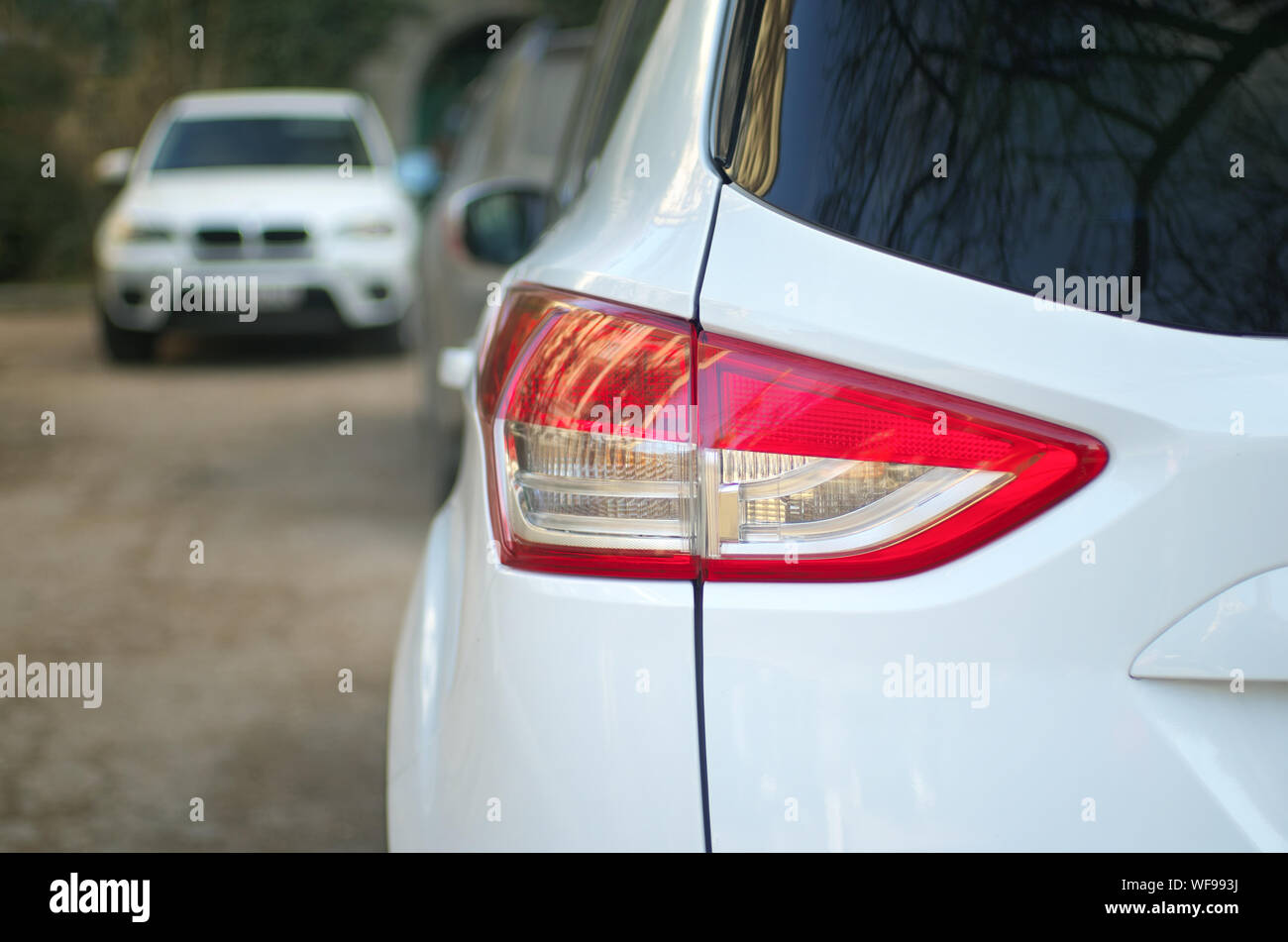 Car on road. Element of design Stock Photo - Alamy