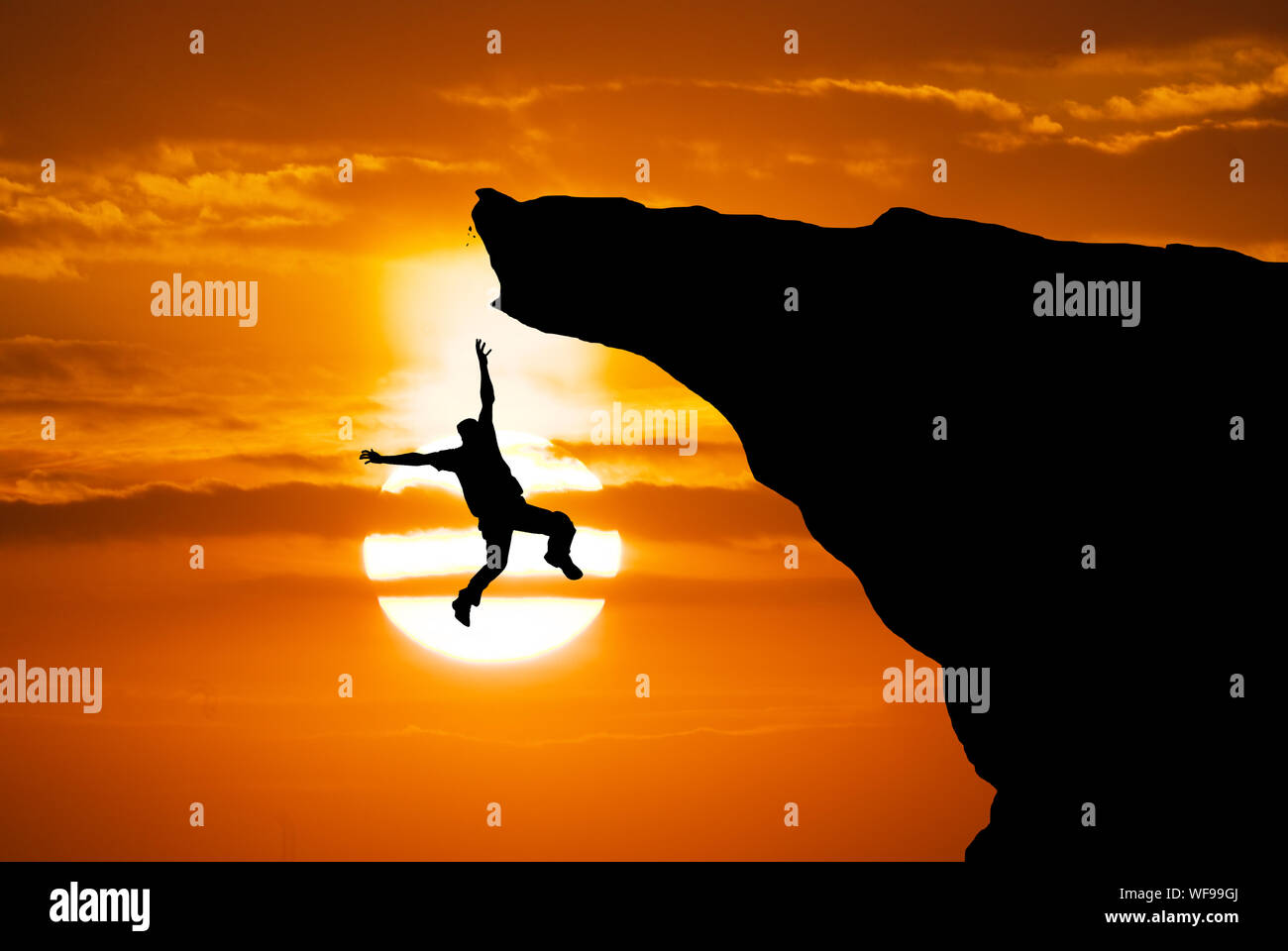 Man Falling Cliff Edge High Resolution Stock Photography and Images - Alamy