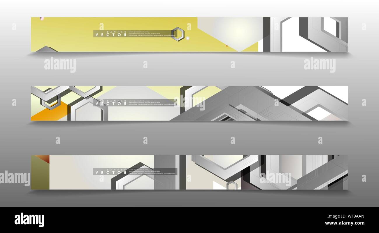 Vector Banner collection for advertisements. abstract background with ...