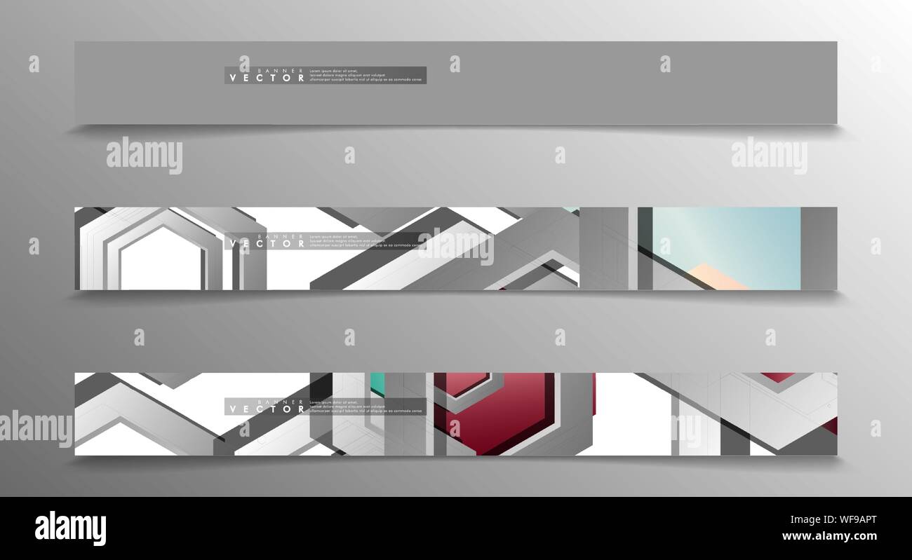 Vector Banner collection for advertisements. abstract background with ...