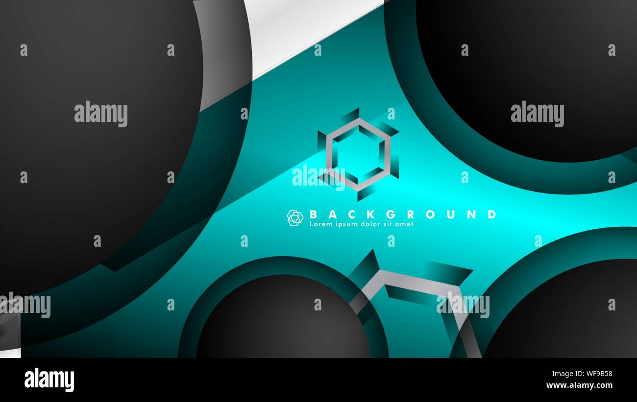 Vector Circle Overlaps And Blue Color For Background Space For Text Stock Vector Image And Art