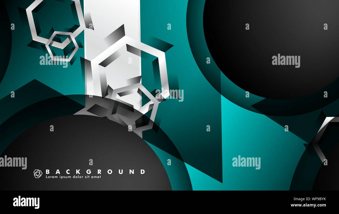 Vector Circle Overlaps And Blue Color For Background Space For Text Stock Vector Image And Art
