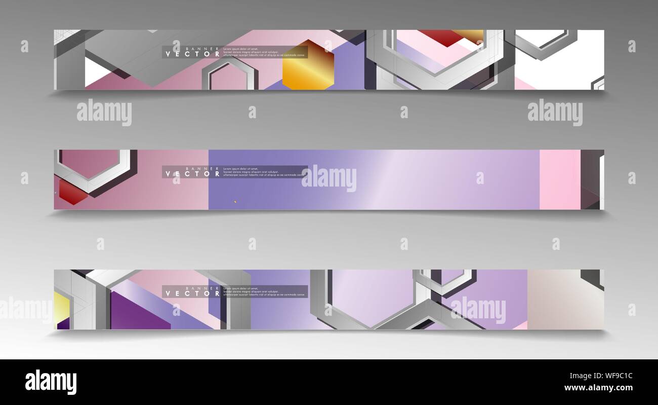 Vector Banner collection for advertisements. abstract background with ...