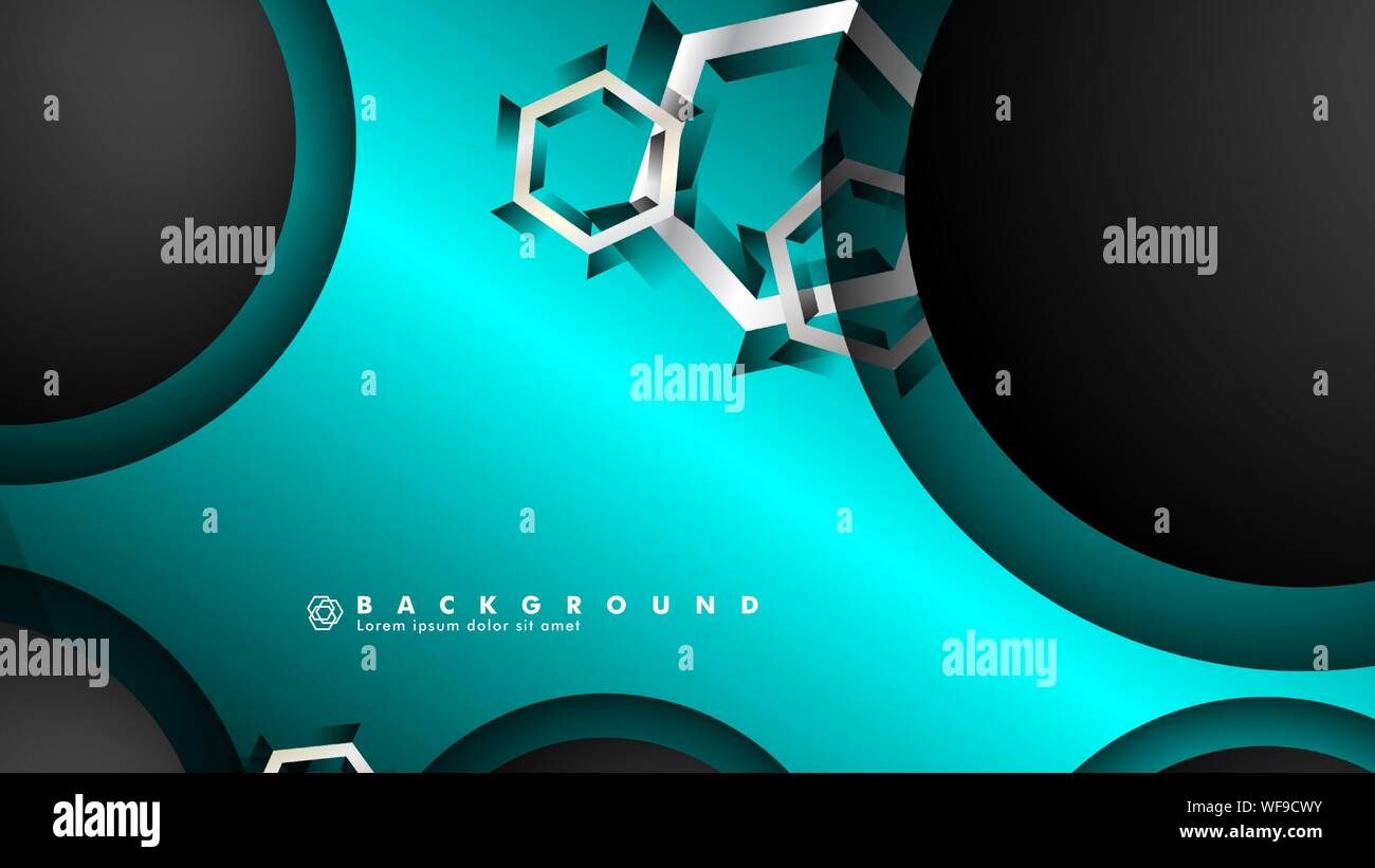 Vector Circle Overlaps And Blue Color For Background Space For Text Stock Vector Image And Art