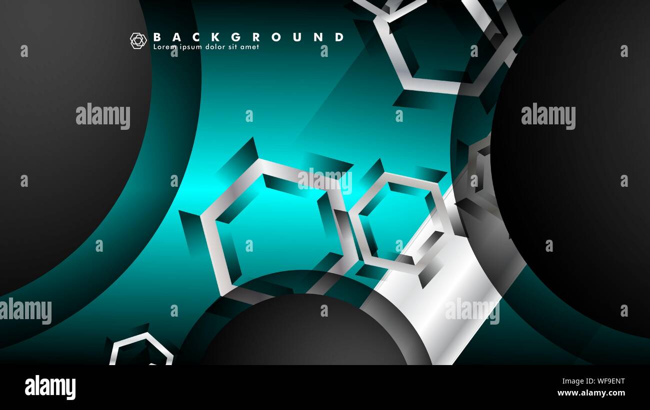 Vector Circle Overlaps And Blue Color For Background Space For Text Stock Vector Image And Art
