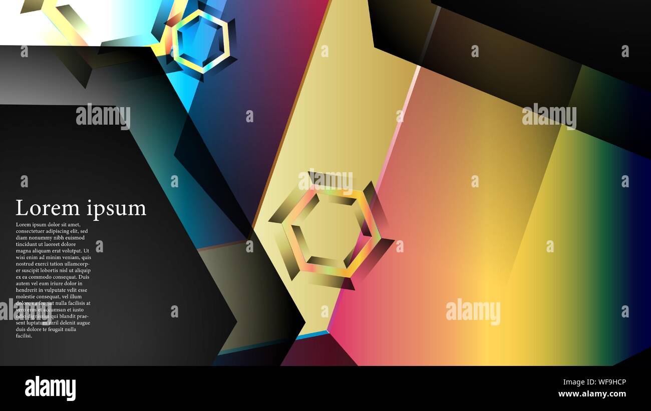 Overlapping Hexagon Vector Backgrounds Suitable For Any Background