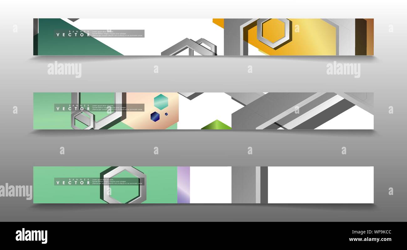 Vector Banner collection for advertisements. abstract background with ...