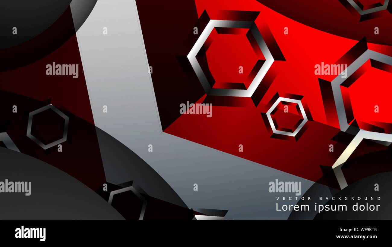 Abstract vector background with hexagon overlapping pattern. Vector ...