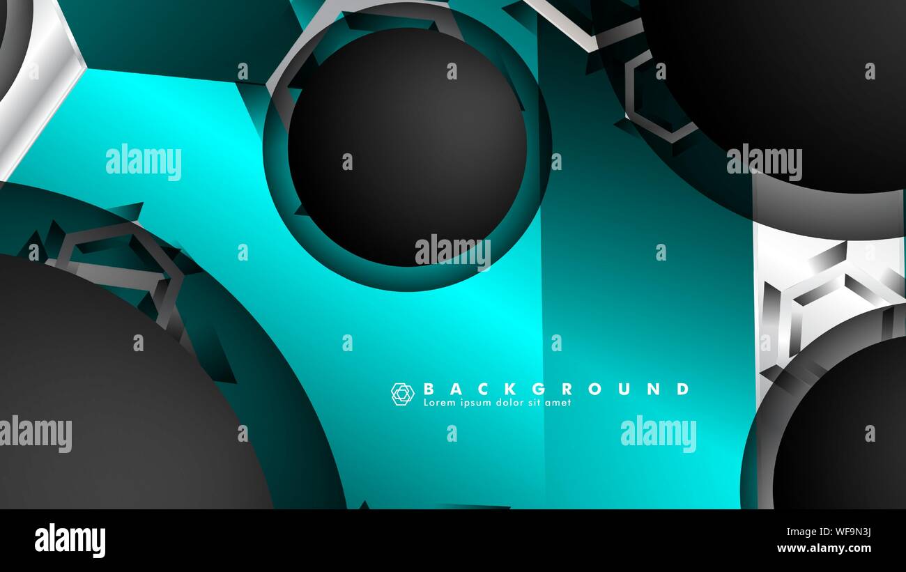 Vector Circle Overlaps And Blue Color For Background Space For Text Stock Vector Image And Art