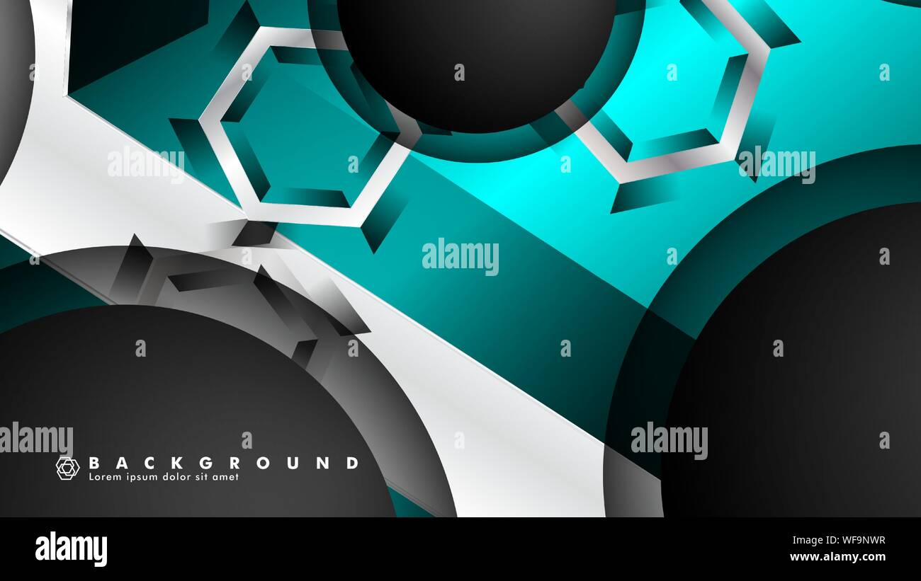 Vector Circle Overlaps And Blue Color For Background Space For Text Stock Vector Image And Art