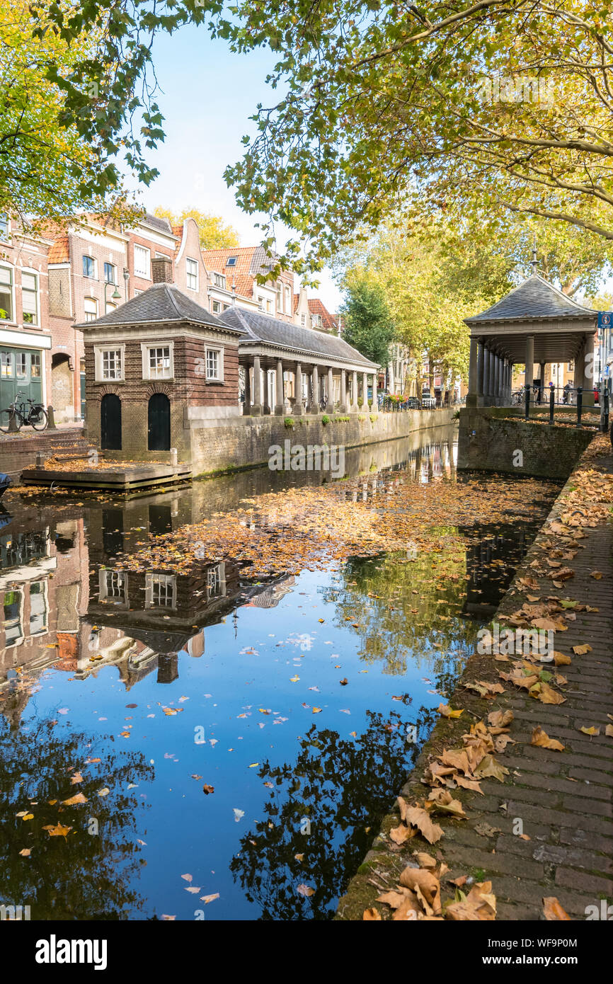 Historic fish market in Gouda, medieval architecture and traditional ...