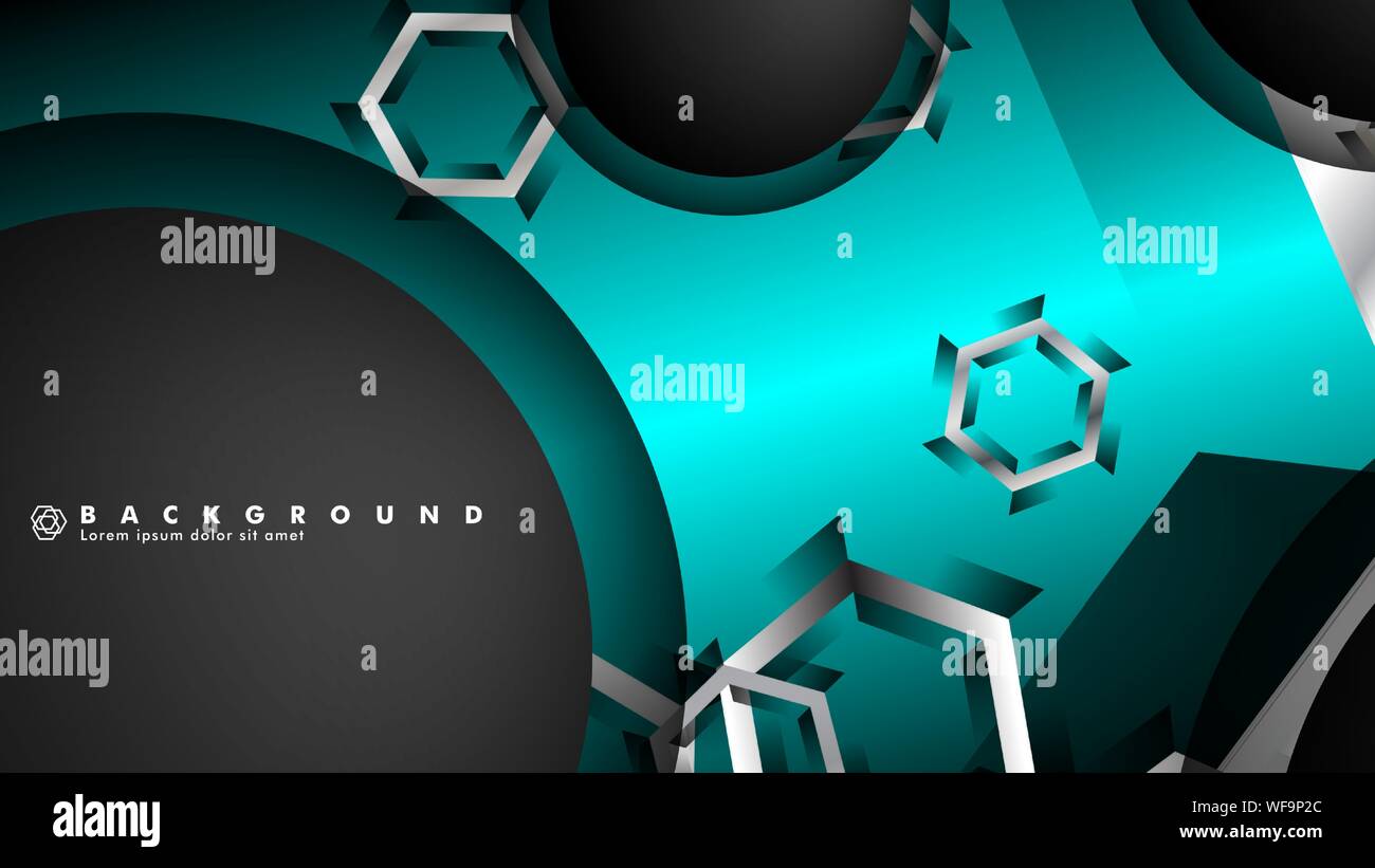 Vector Circle Overlaps And Blue Color For Background Space For Text Stock Vector Image And Art