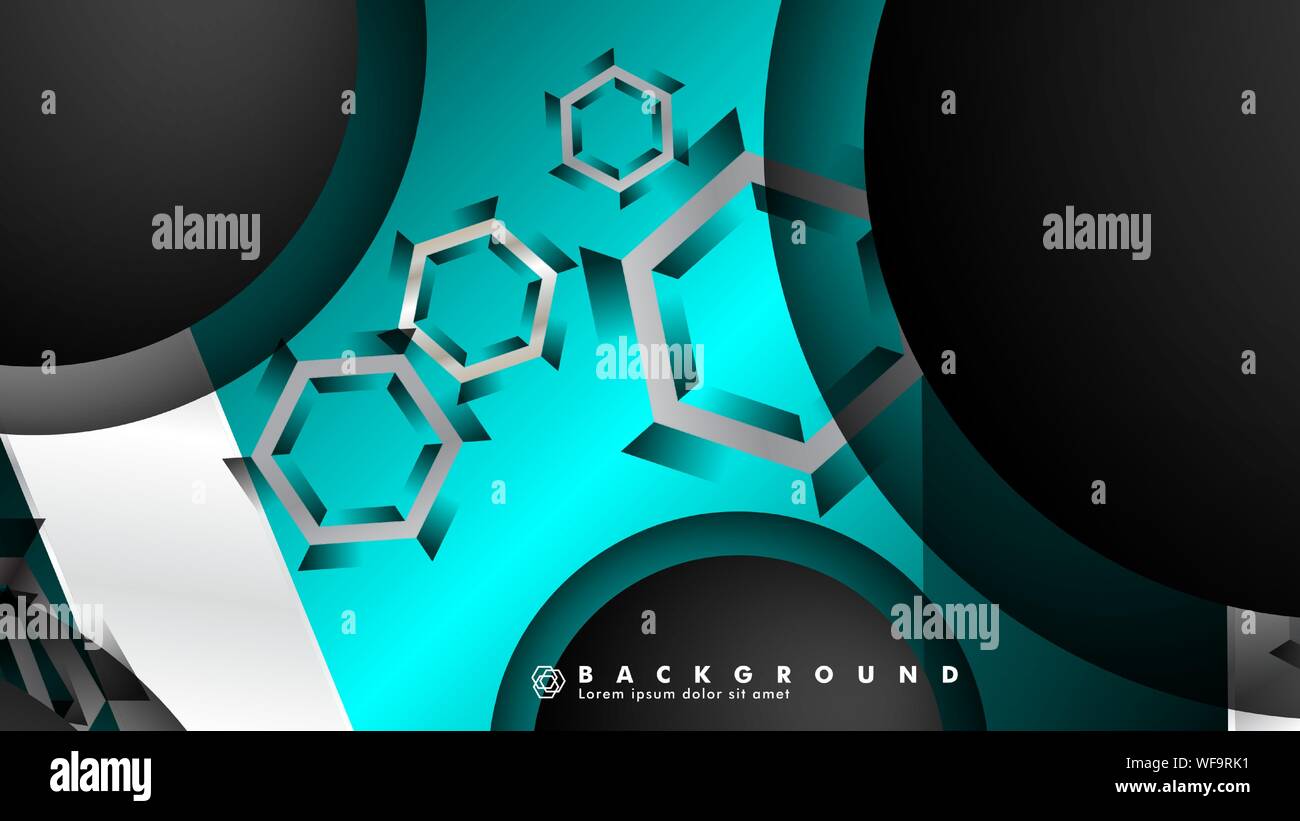 Vector Circle Overlaps And Blue Color For Background Space For Text Stock Vector Image And Art
