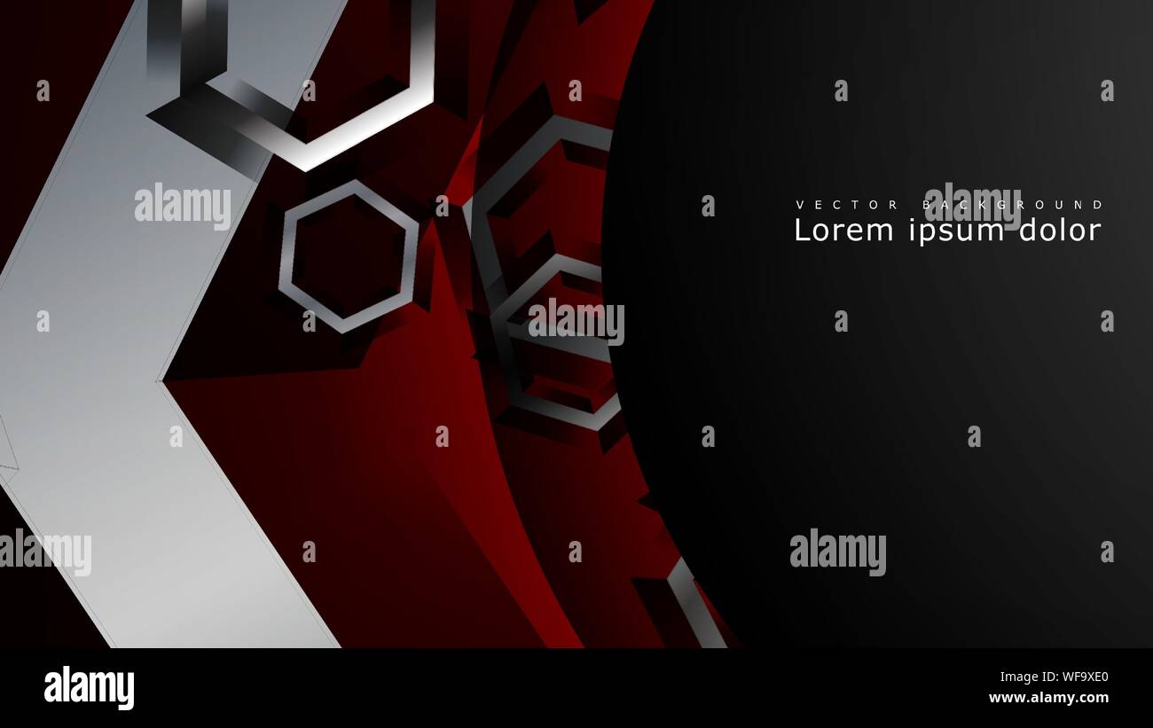 Abstract Vector Background With Hexagon Overlapping Pattern Vector