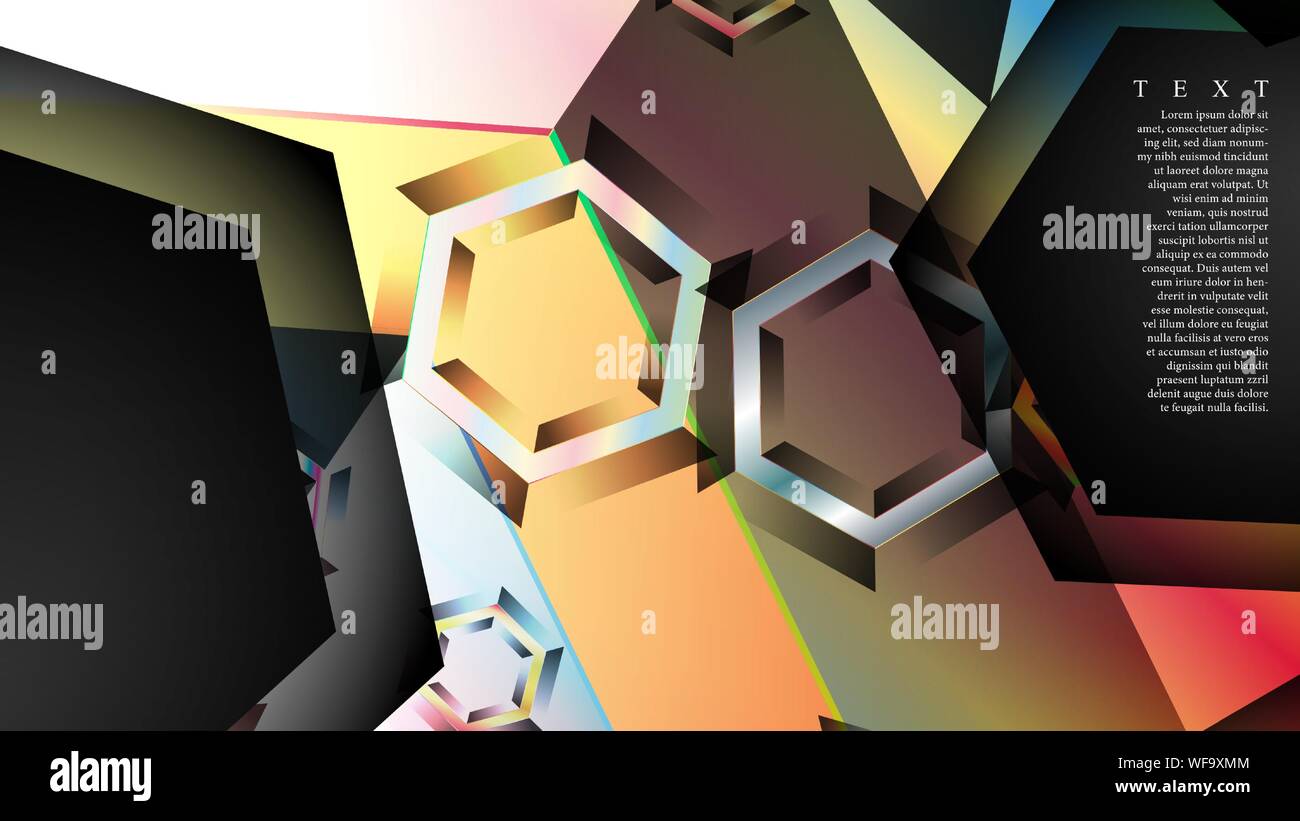 Overlapping Hexagon Vector Backgrounds Suitable For Any Background