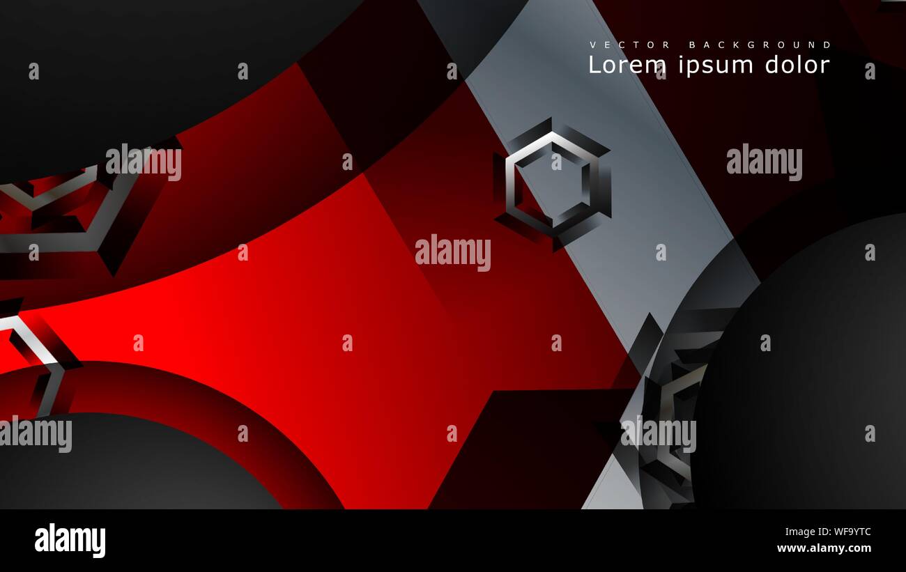 Abstract Vector Background With Hexagon Overlapping Pattern Vector