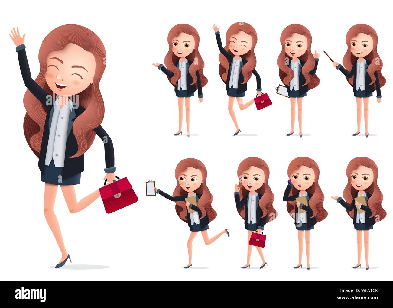 Smiling woman wearing in Stock Vector Images - Alamy