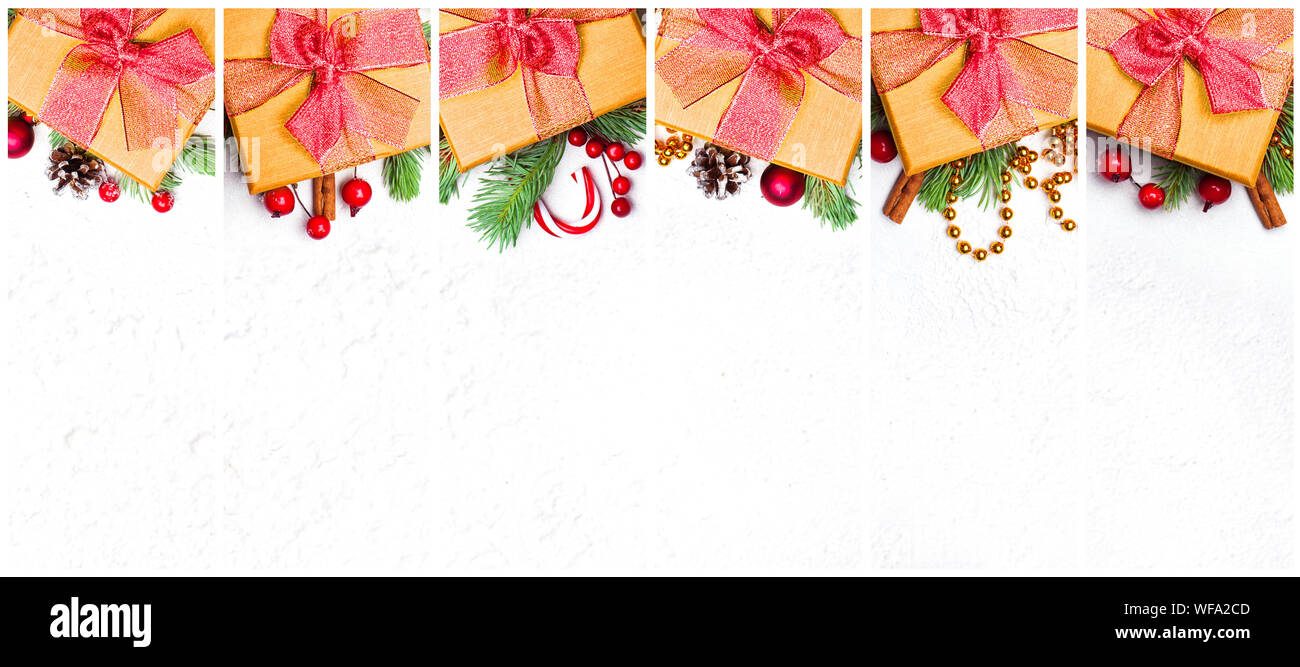 Banner golden baubles gift Cut Out Stock Images & Pictures - Alamy