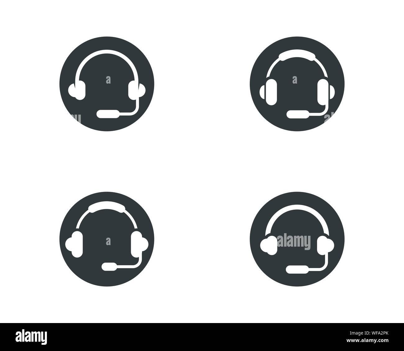 Call center agent icon Black and White Stock Photos & Images - Alamy