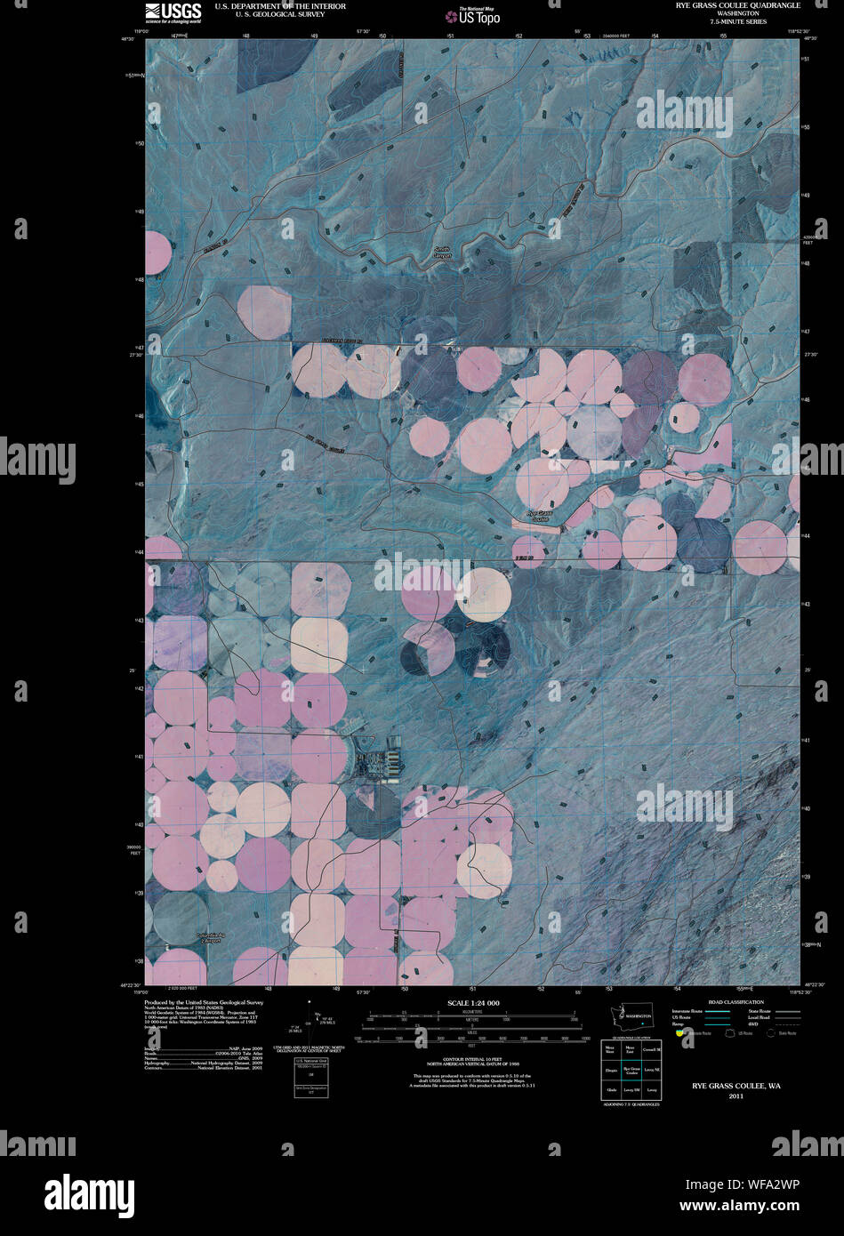 Coulee map hi-res stock photography and images - Alamy