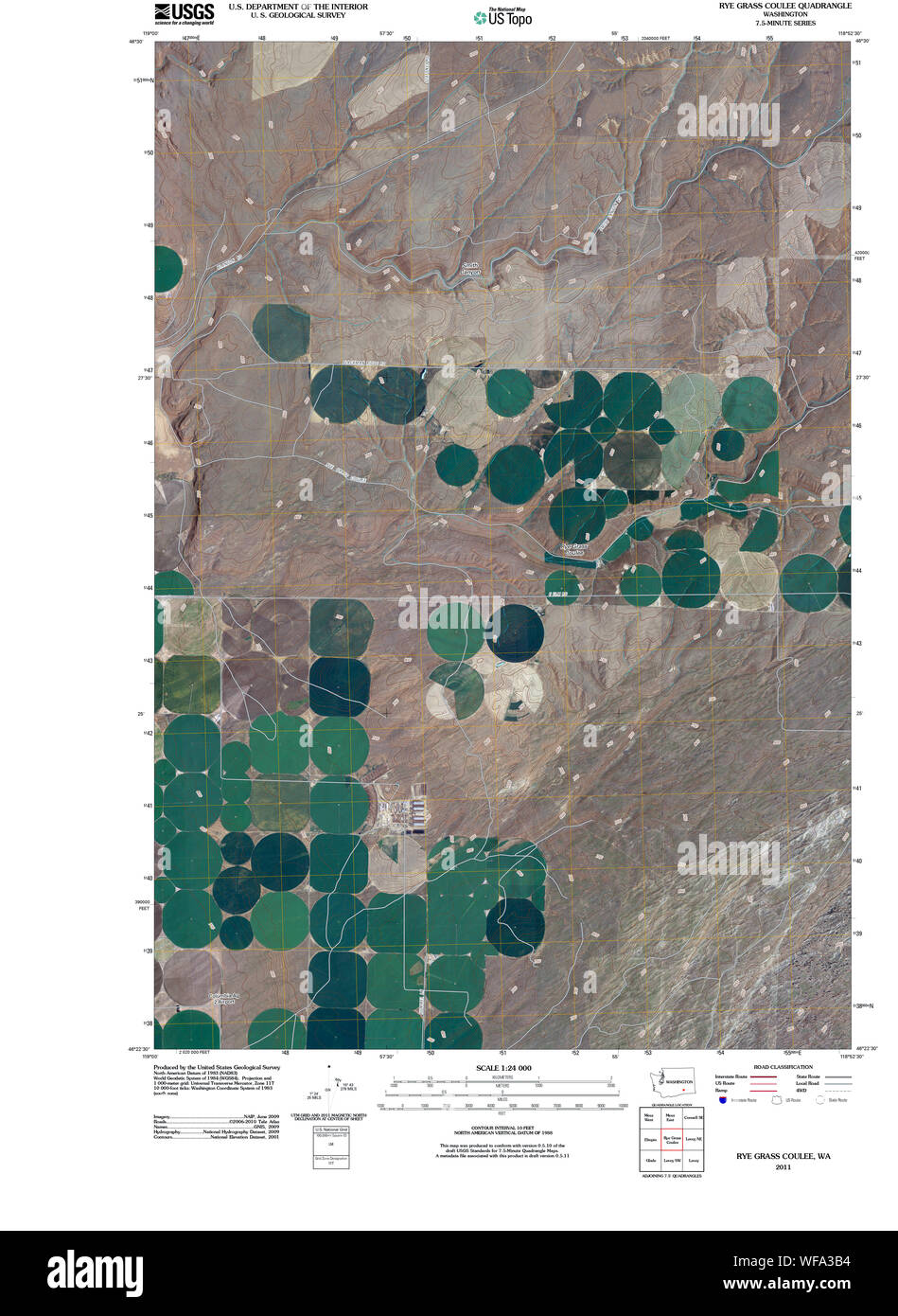 Map of coulee hi-res stock photography and images - Alamy