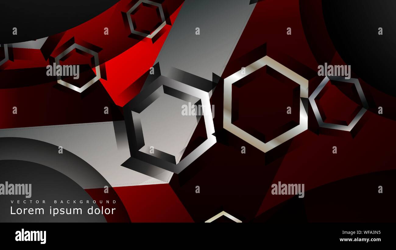 Abstract vector background with hexagon overlapping pattern. Vector ...