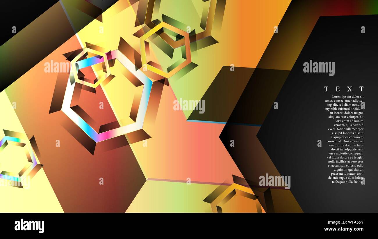 Overlapping Hexagon Vector Backgrounds Suitable For Any Background